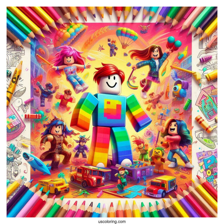 316+ Roblox Coloring Pages