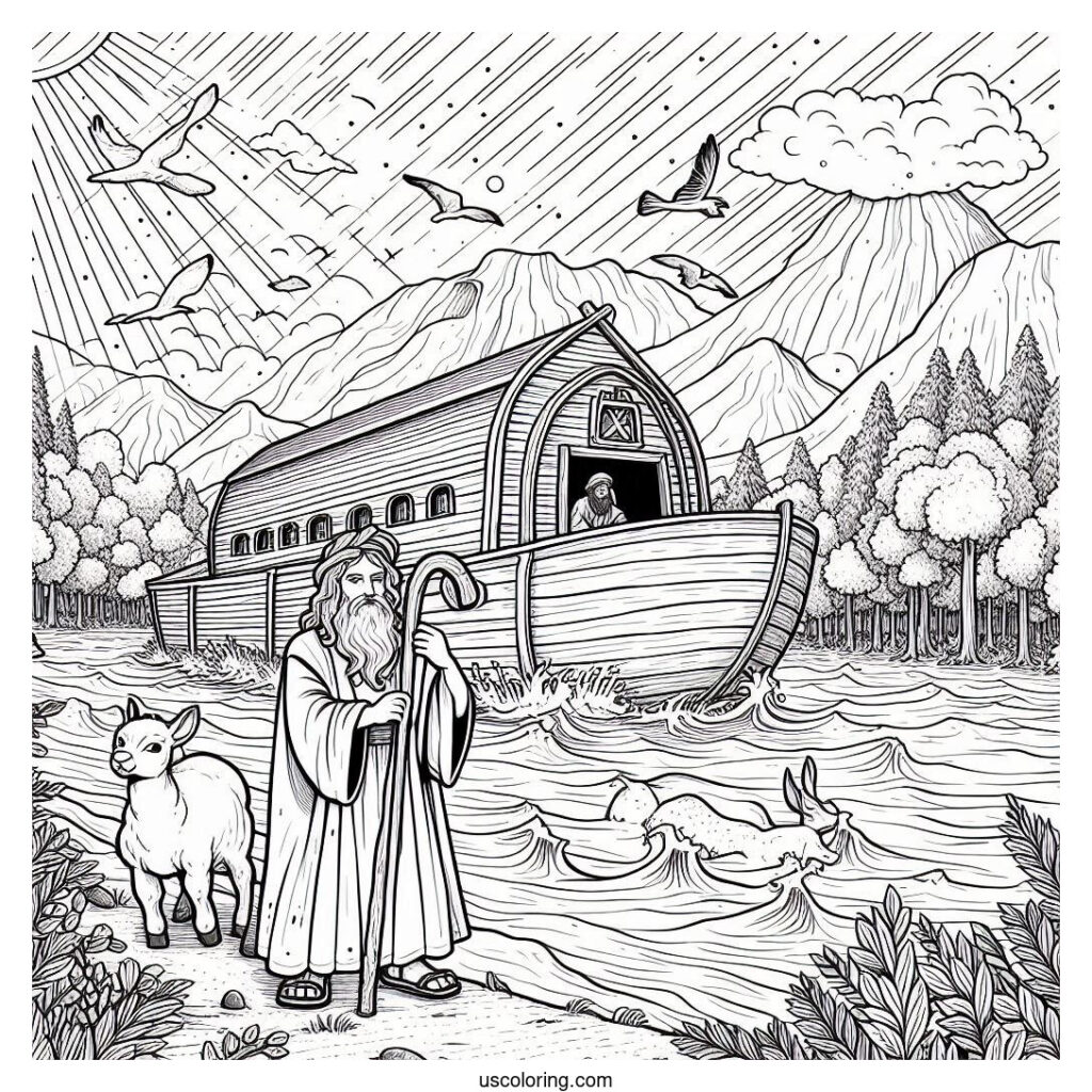 160 Noahs Ark Coloring Pages
